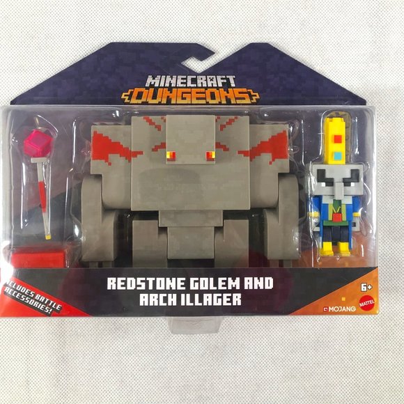 MINDCRAFT | Toys | Minecraft Dungeons Redstone Golem And Arch Illager ...